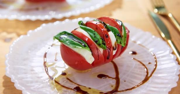 Hasselback Tomato Caprese | Punchfork
