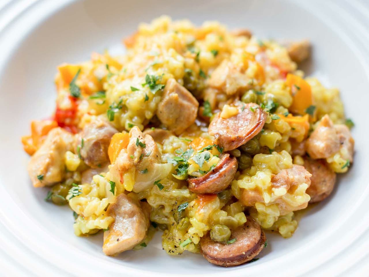 Instant Pot Paella with Chicken and Sausage | Punchfork