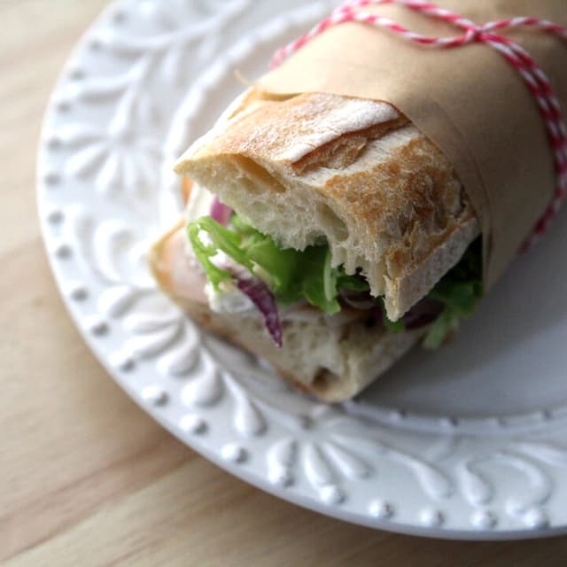 Baguette Sandwich with Smoked Turkey and Brie | Punchfork