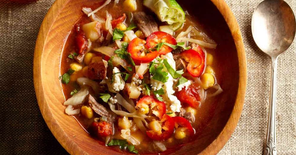 Slow-Cooked Beef Pozole | Punchfork