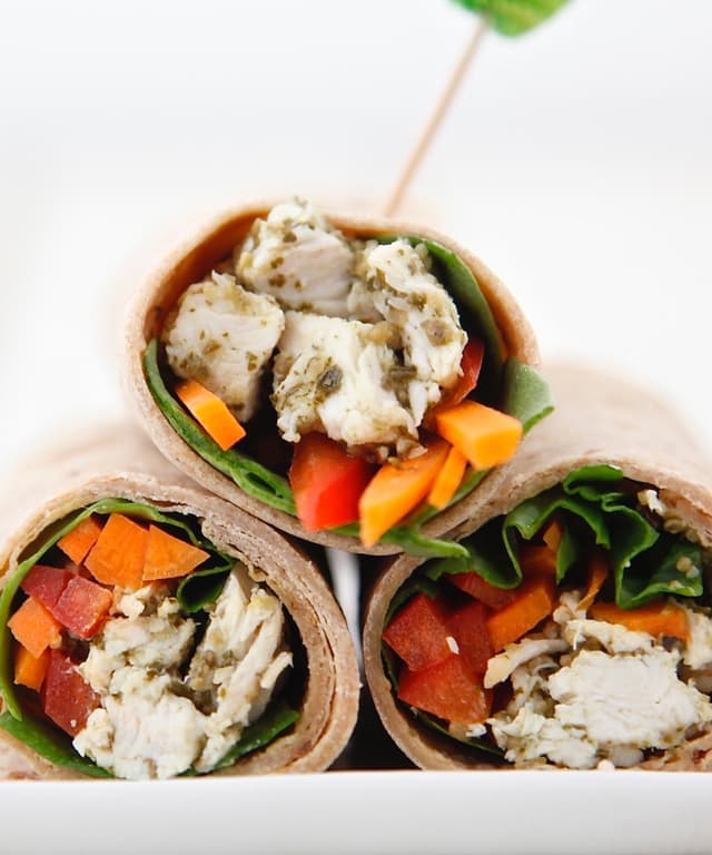 Chicken Pesto Wraps | Punchfork
