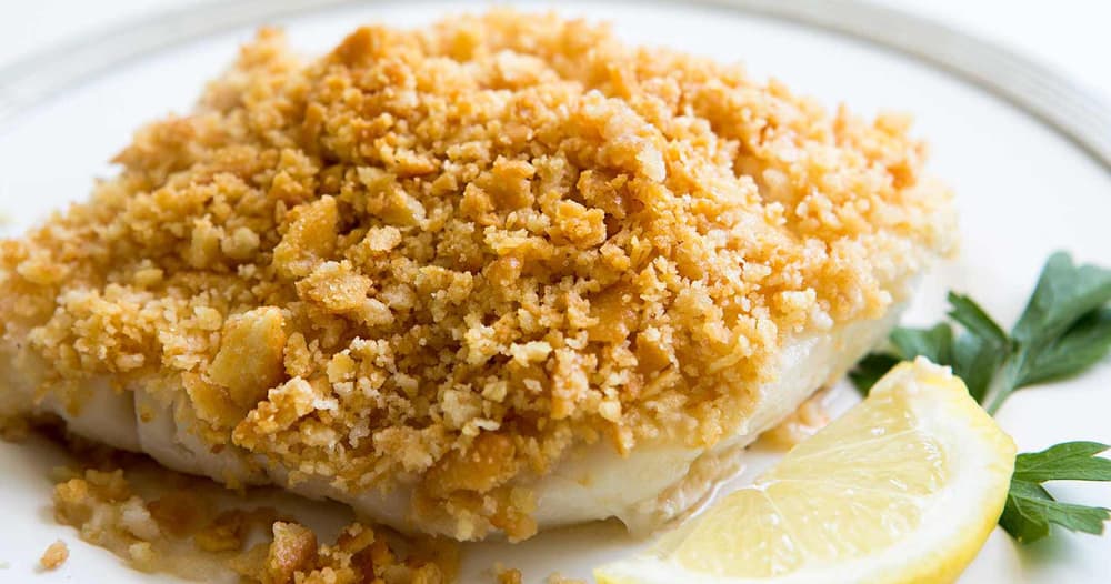 Baked Cod with Ritz Cracker Topping | Punchfork