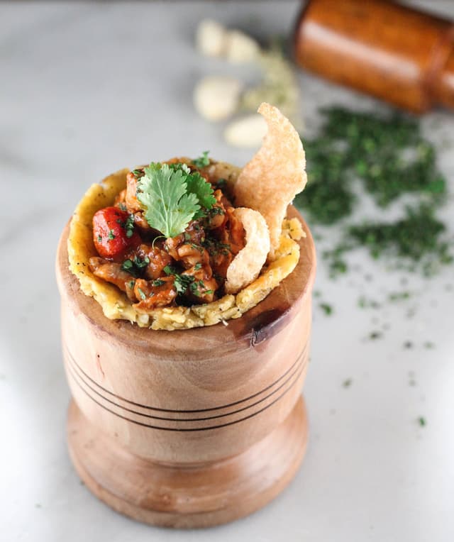 Margarita's Creole Chicken-Stuffed Mofongo | Punchfork