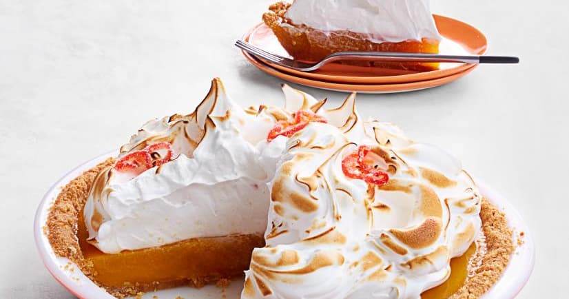 Mango Meringue Pie with Candied Chiles | Punchfork
