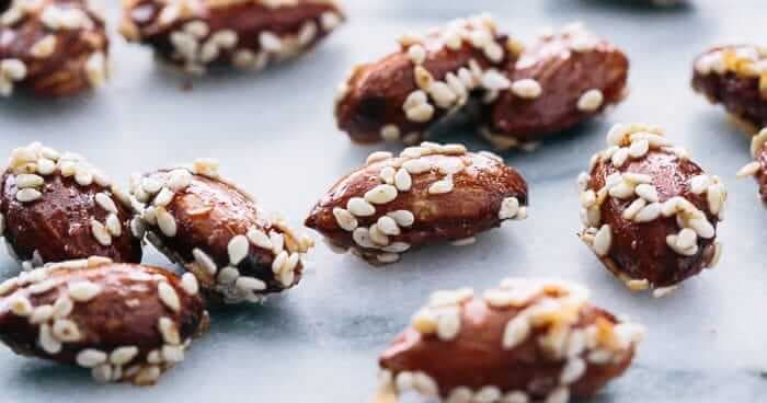 Sesame Honey Roasted Almonds | Punchfork