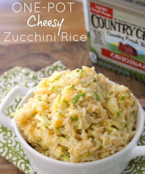 One Pot Cheesy Zucchini Rice | Punchfork