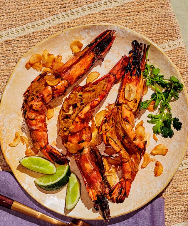 Lasooni Prawns with Cilantro | Punchfork