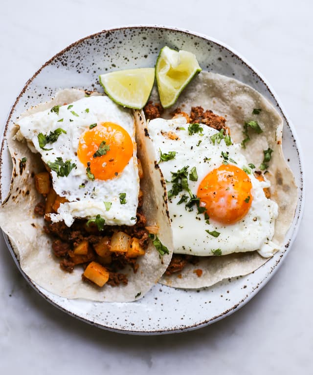 Chorizo Con Papas Breakfast Tacos | Punchfork