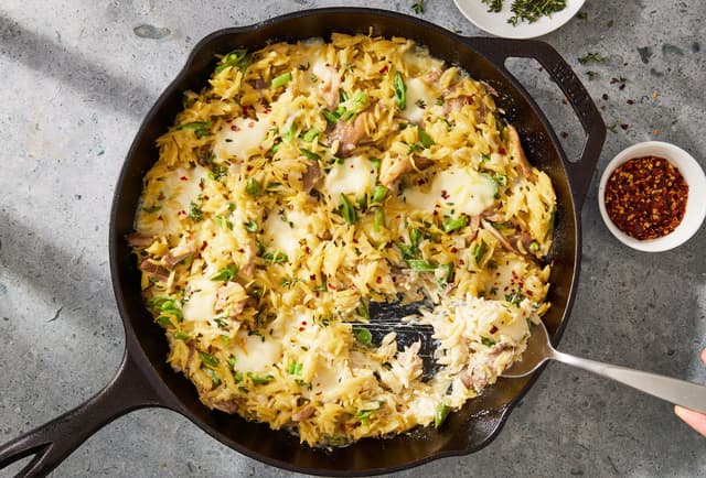 Primavera Baked Orzo | Punchfork