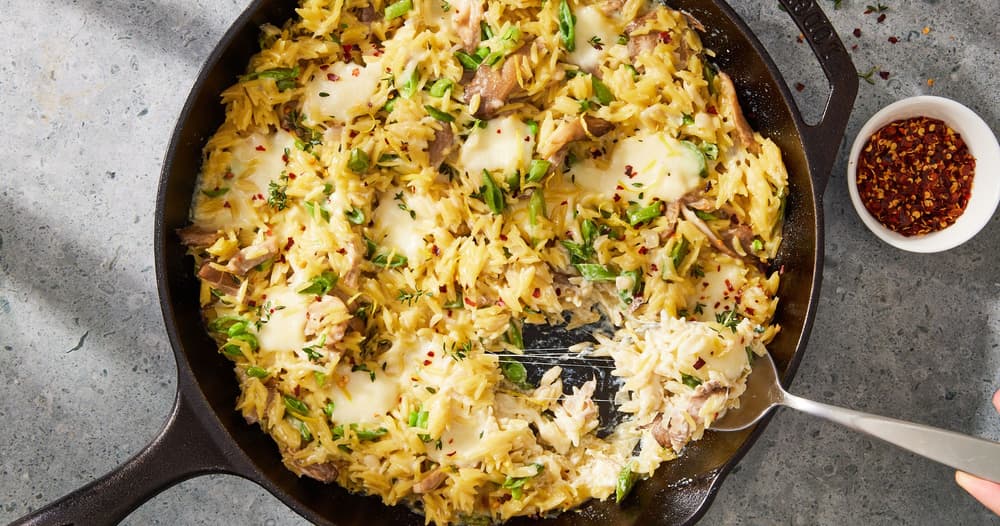 Primavera Baked Orzo | Punchfork