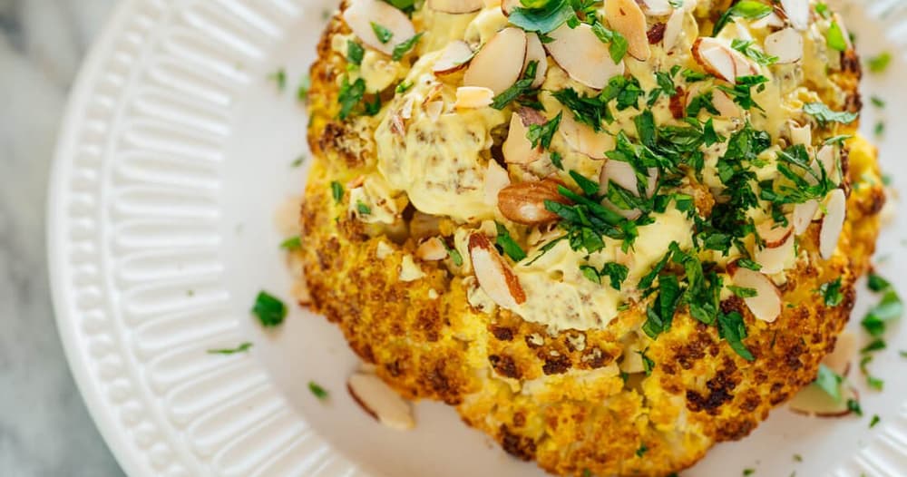Turmeric-Spiced Whole Roasted Cauliflower | Punchfork