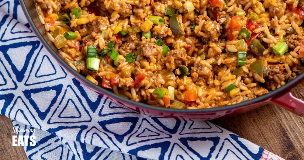 One Pot Taco Beef Rice Skillet | Punchfork