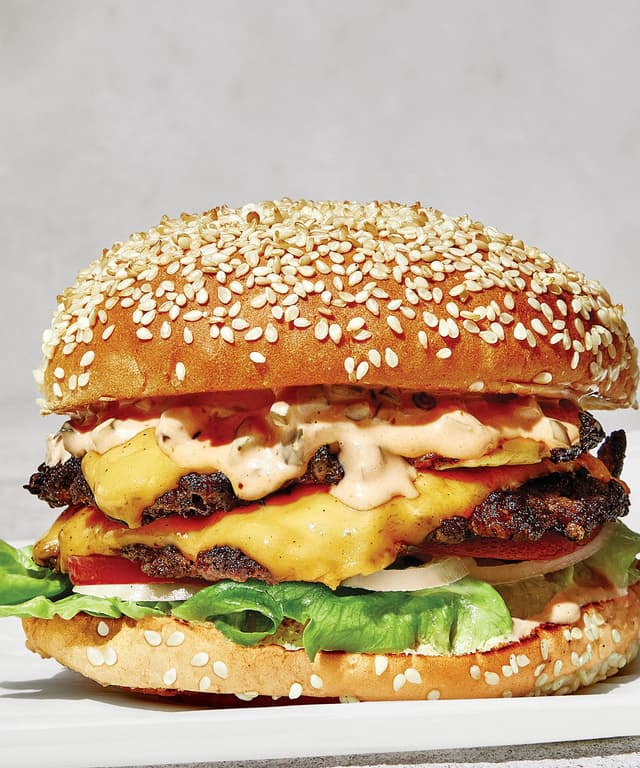 Double-Stack Smash Burger Alfresco | Punchfork