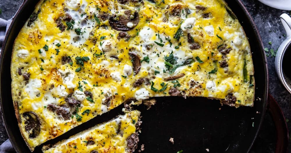 Ground Lamb and Vegetable Frittata | Punchfork