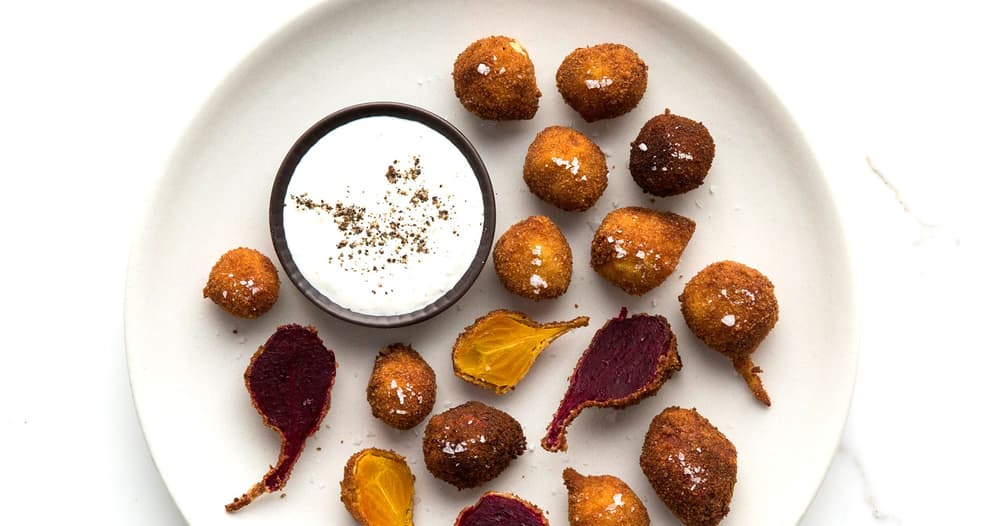Deep-Fried Beets with Horseradish Dip | Punchfork