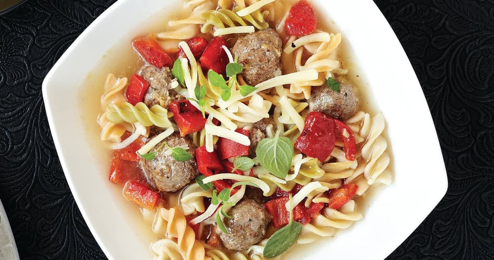 Meatball & Rotini Soup | Punchfork