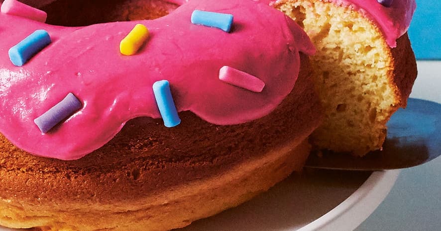 Giant Vanilla Donut Cake | Punchfork