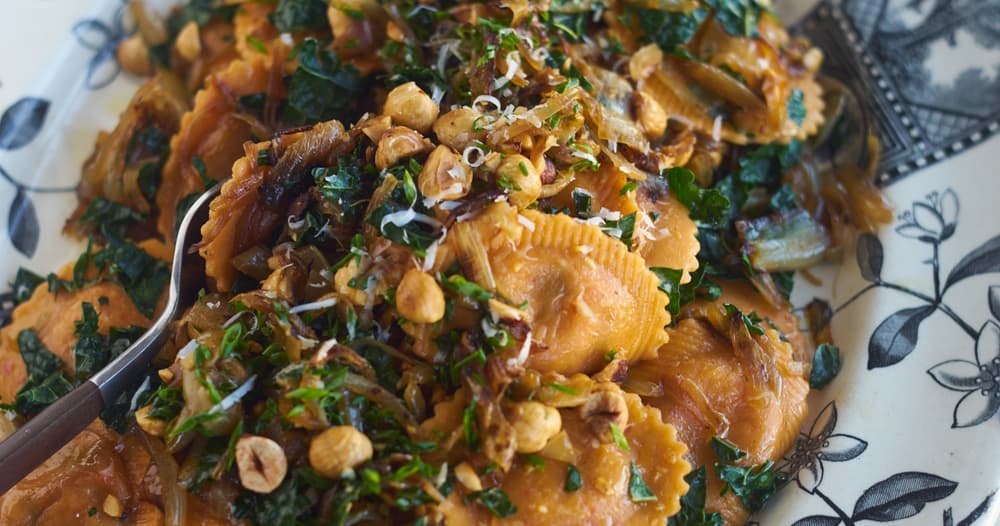 Hazelnut & Chard Ravioli Salad | Punchfork