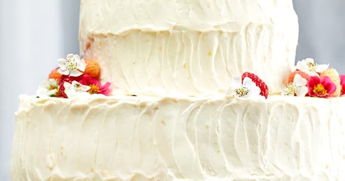 Vanilla-Buttermilk Wedding Cake with Raspberries and Orange Cream ...