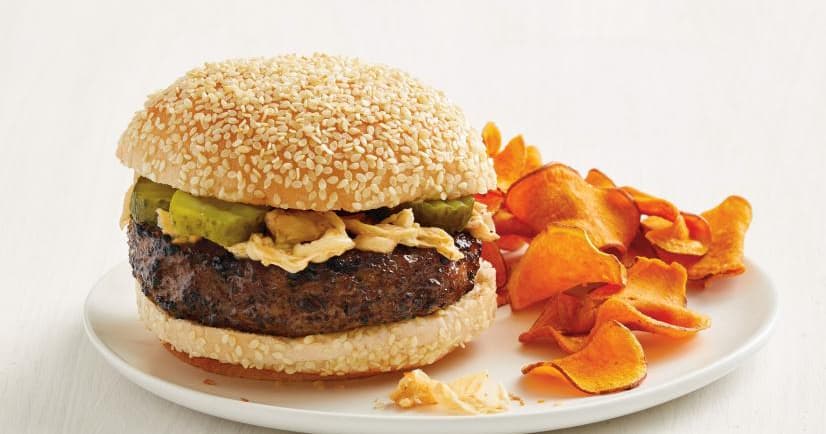 Sesame Beef Burgers with Kimchi Mayo | Punchfork