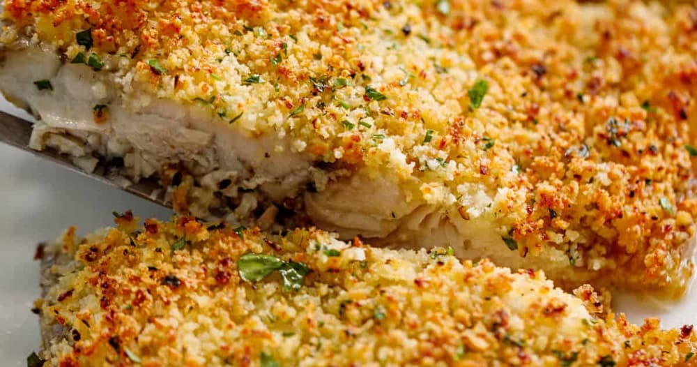 Crispy Garlic Parmesan Crumbed Fish | Punchfork