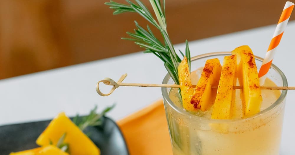 Orange Mango Apple Fizz with Spicy Mango | Punchfork