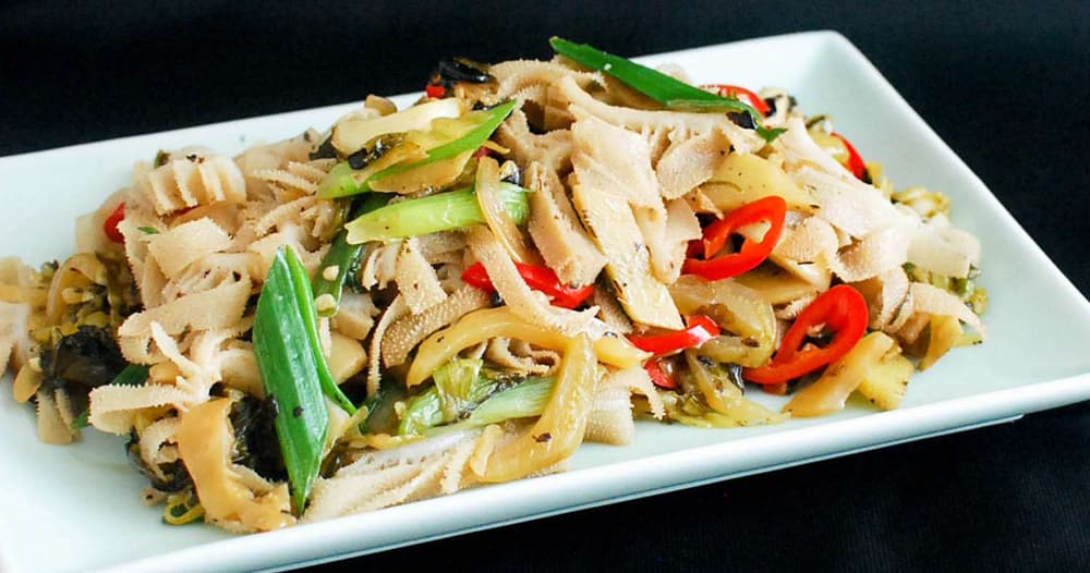 Stir-Fried Tripe with Pickled Mustard Greens and Fermented Black Beans ...