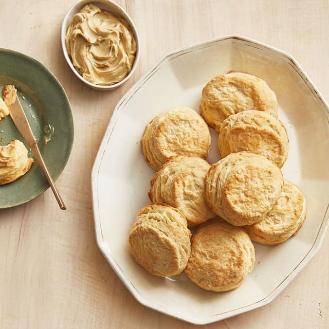 Big Batch of Grandma's Biscuits with Molasses Butter | Punchfork