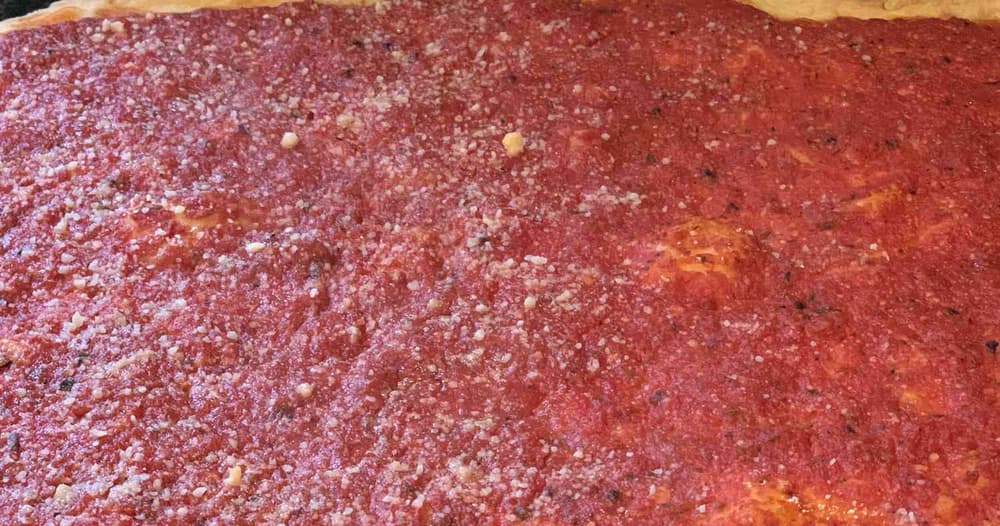 Rhode Island-Style Pizza Strips Aka Bakery Pizza | Punchfork
