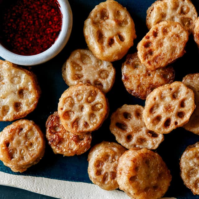 Crispy Stuffed Lotus Root with Pork | Punchfork