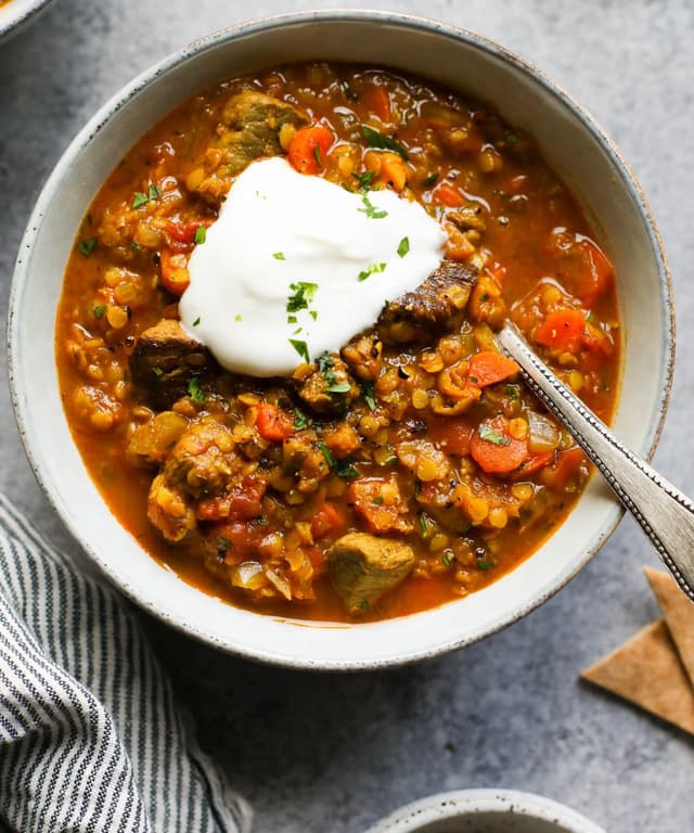 Moroccan-Spiced Beef and Lentil Stew | Punchfork