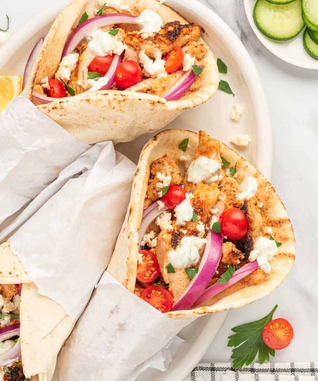 Homemade Greek Chicken Gyros | Punchfork