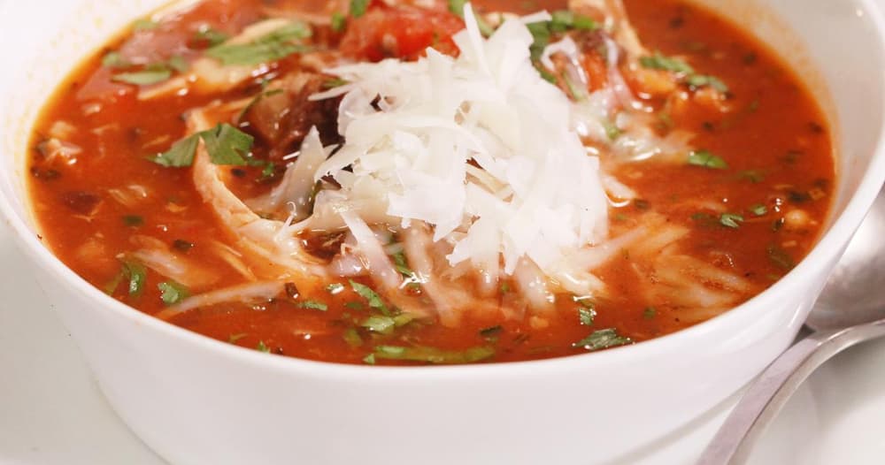 Italian Chicken Stoup with Porcini, Portobello and Peppers | Punchfork