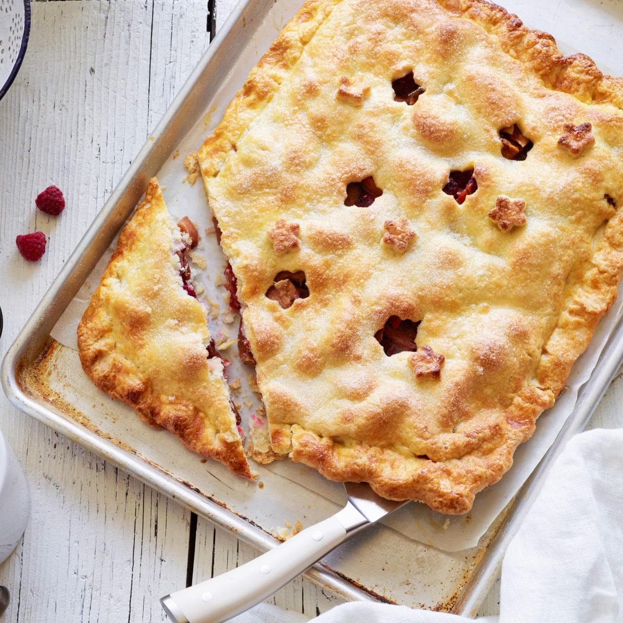 Nectarine-Raspberry Slab Pie | Punchfork