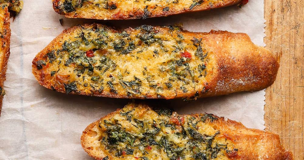 Calabrian Chili and Herb Garlic Bread | Punchfork
