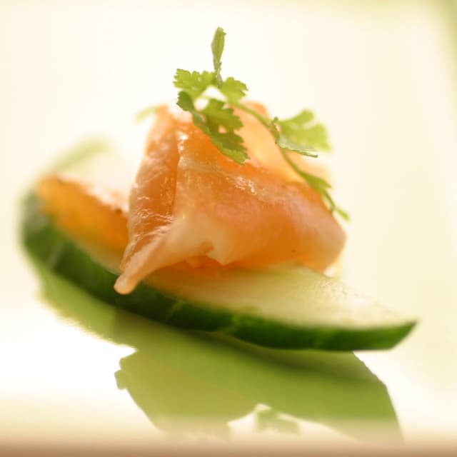 Lemongrass-Cured Salmon Canapes | Punchfork