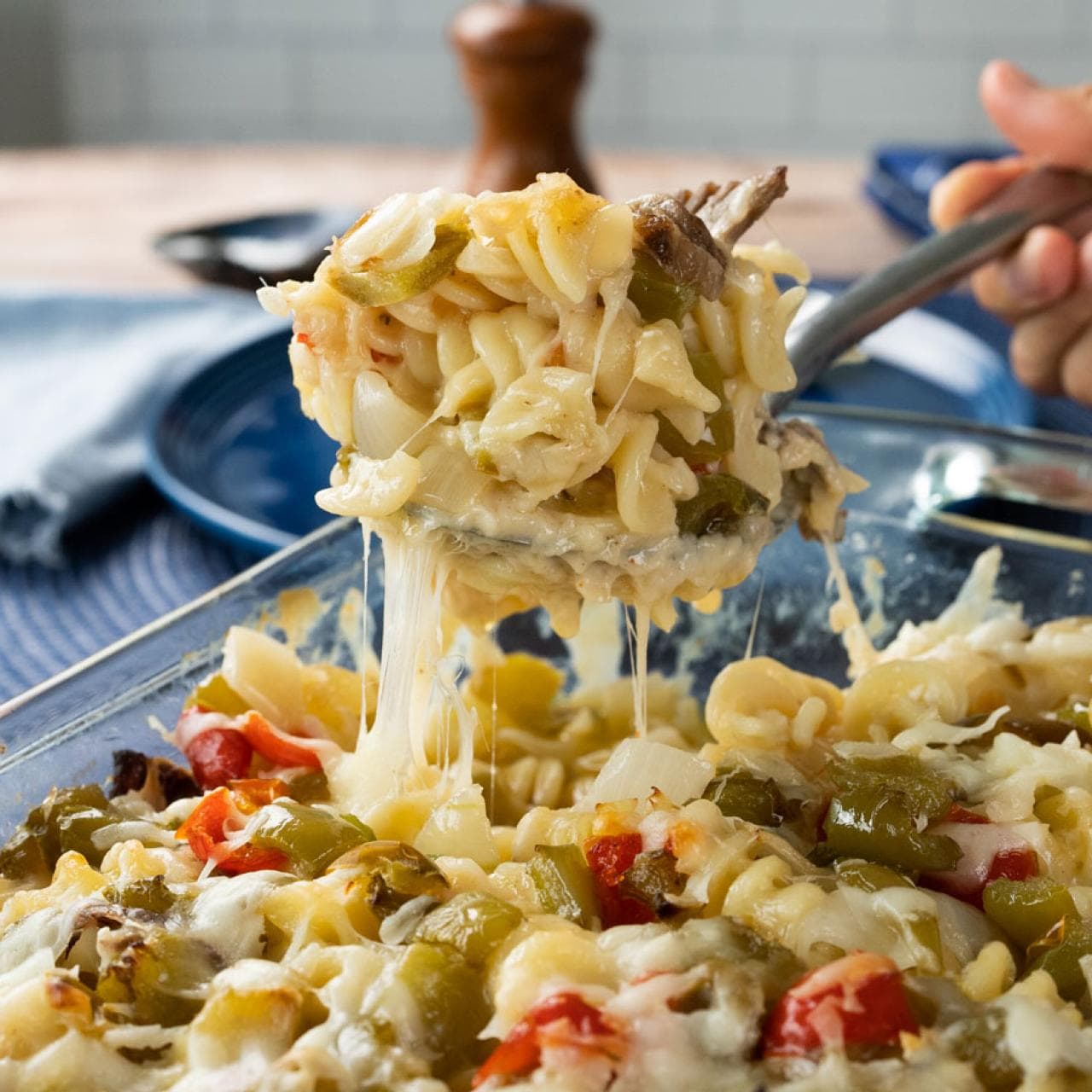 Philly Cheesesteak Pasta Bake | Punchfork