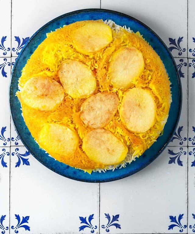 Persian Rice with Potato Tahdig | Punchfork