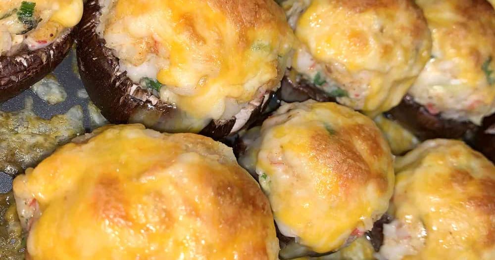 Creole Crab-Stuffed Mushrooms | Punchfork