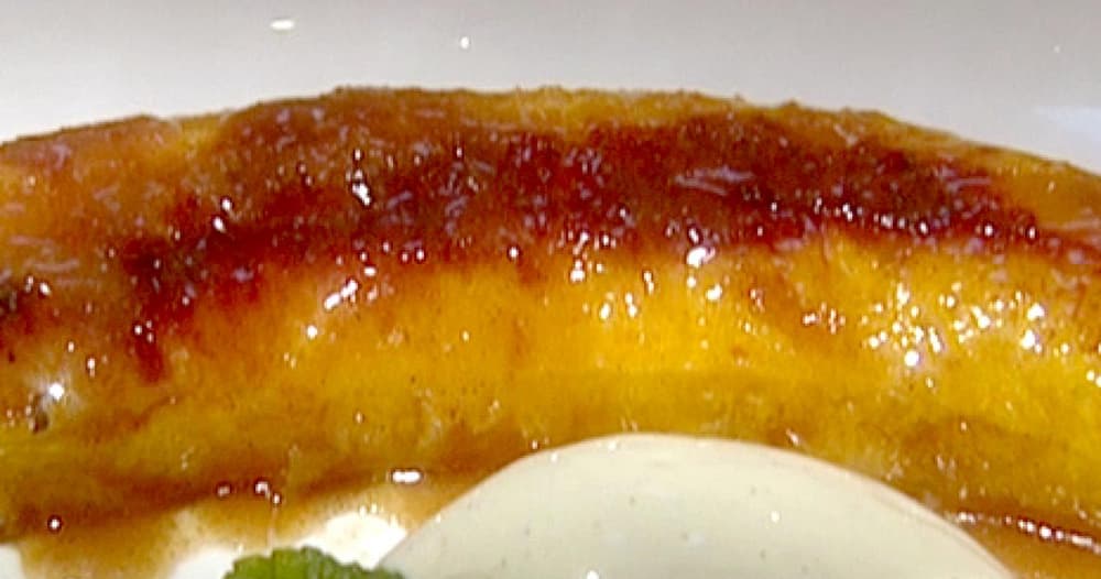 Grilled Plantains with Cinnamon Ice Cream | Punchfork