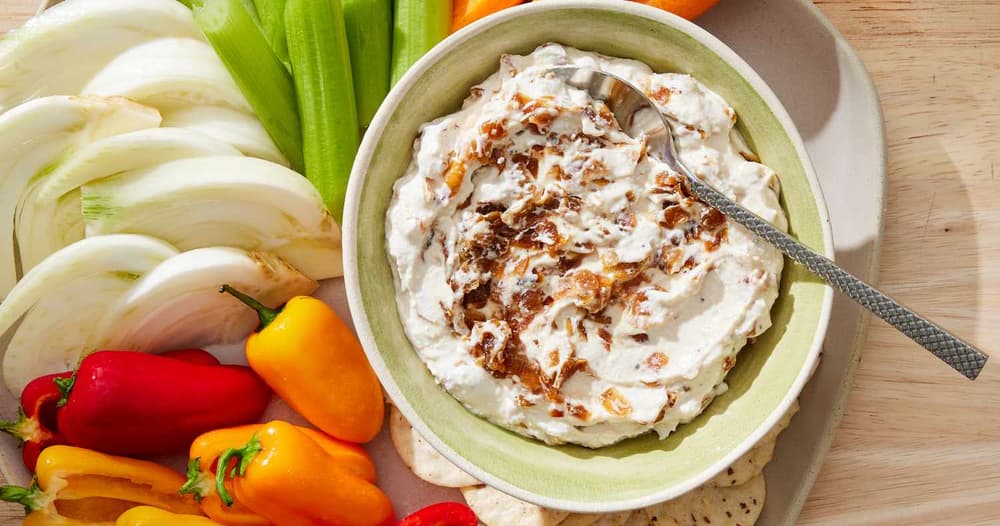 Whipped Cottage Cheese French Onion Dip | Punchfork