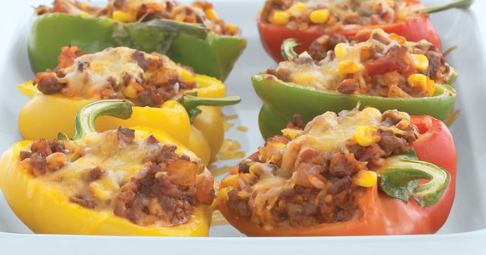 Tri-Color Stuffed Peppers | Punchfork
