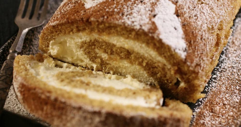 Spiced Caramel Roulade with Ginger Cream | Punchfork