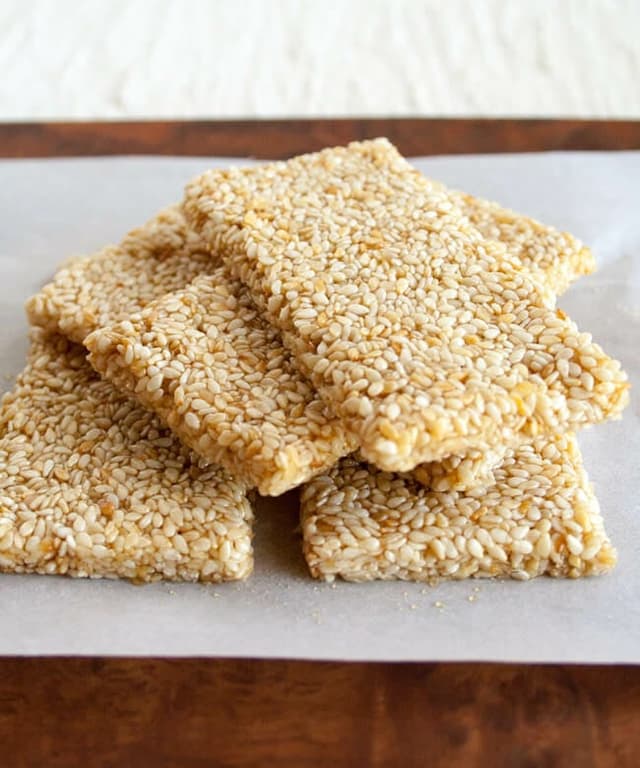 Sesame Crunch Bars | Punchfork