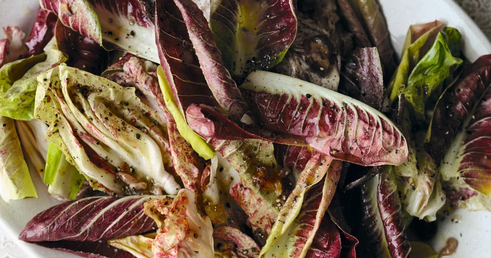 Winter Chicory Salad with Date and Anchovy Dressing | Punchfork
