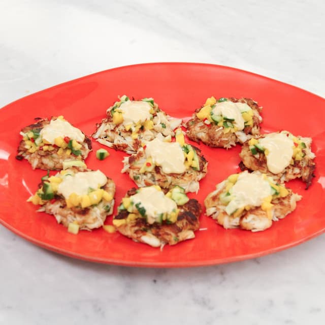 Mini Crab Cakes with Mango Salsa | Punchfork