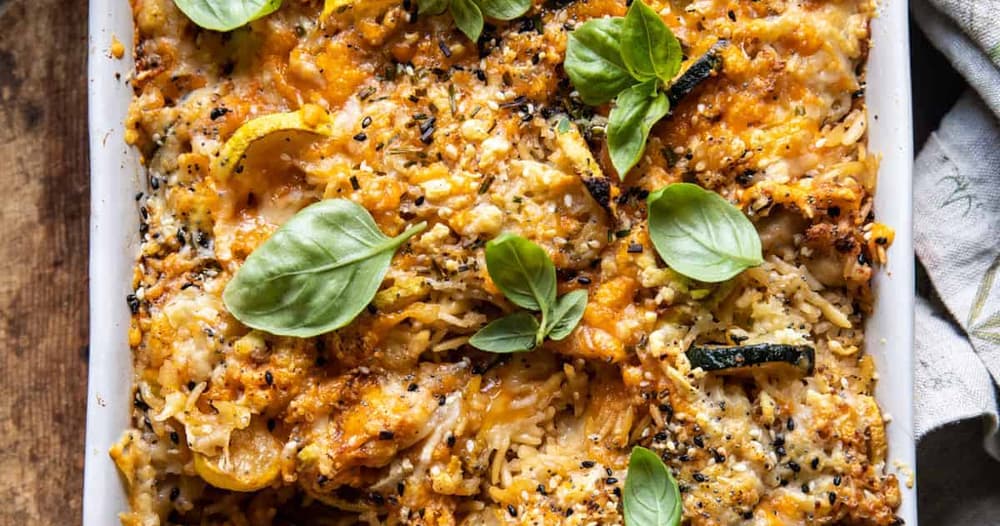 Cheesy Zucchini Chicken and Rice Bake | Punchfork