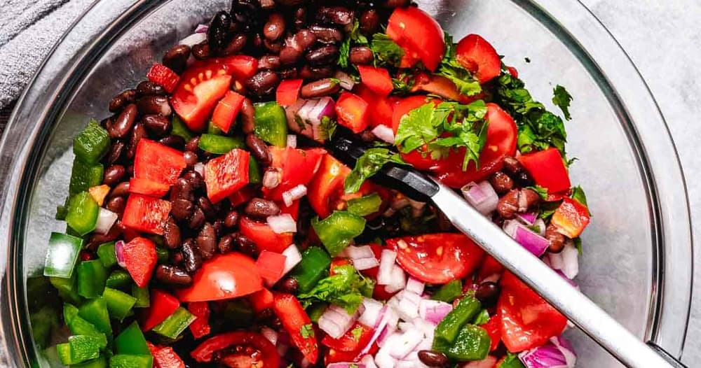 Mexican Black Bean Salad with Chili Key Lime Vinaigrette | Punchfork