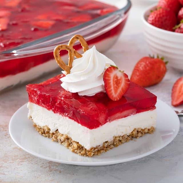 Strawberry Pretzel Salad Punchfork