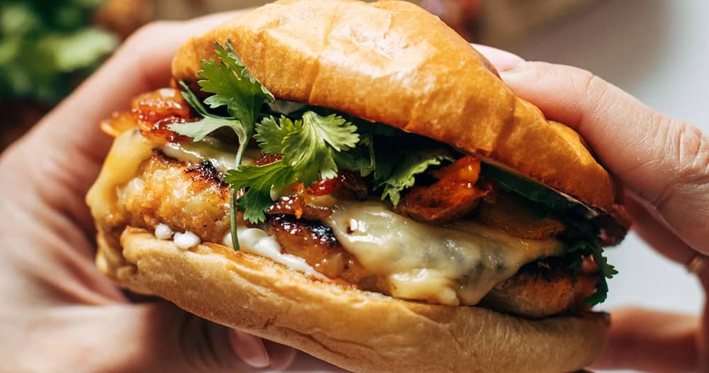 Gochujang Chicken Burgers with Kimchi Bacon Jam | Punchfork